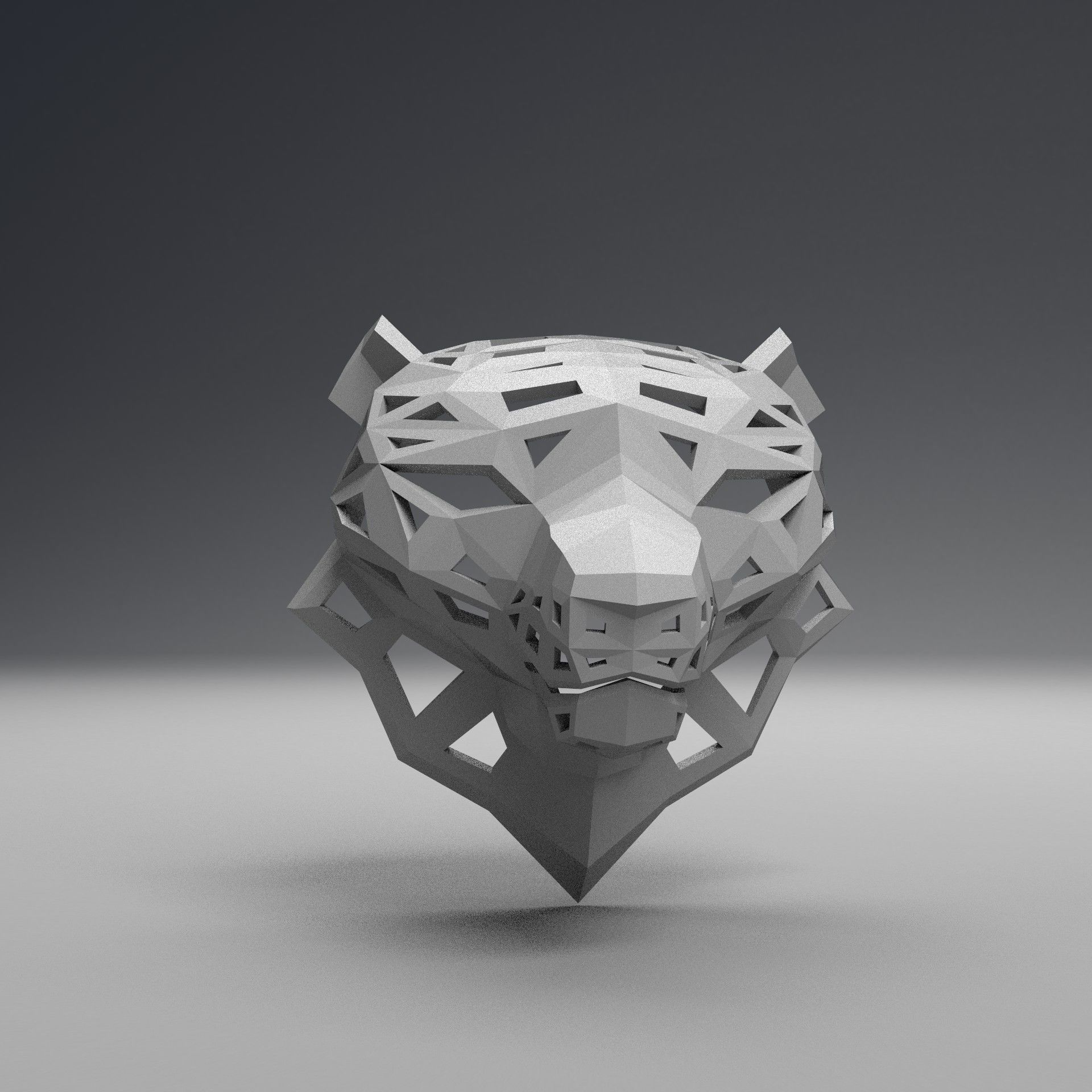 3D model of a polygonal head of a leopard 3D model 3D printable | CGTrader