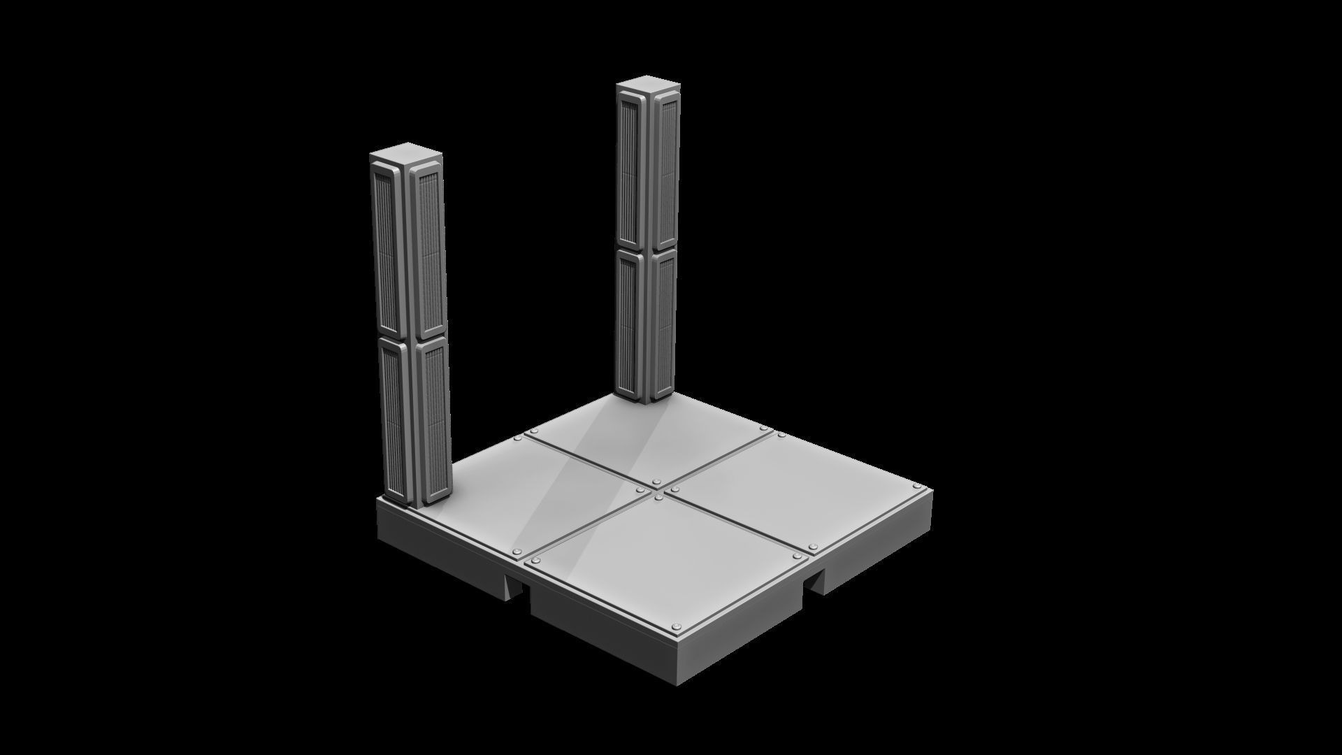 Modular Dungeon Tiles SciFi 3D model 3D printable | CGTrader