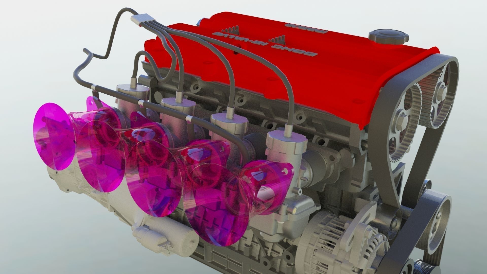 Mazda BPZE Engine 4 cylinder 16v mx5 3D model | CGTrader