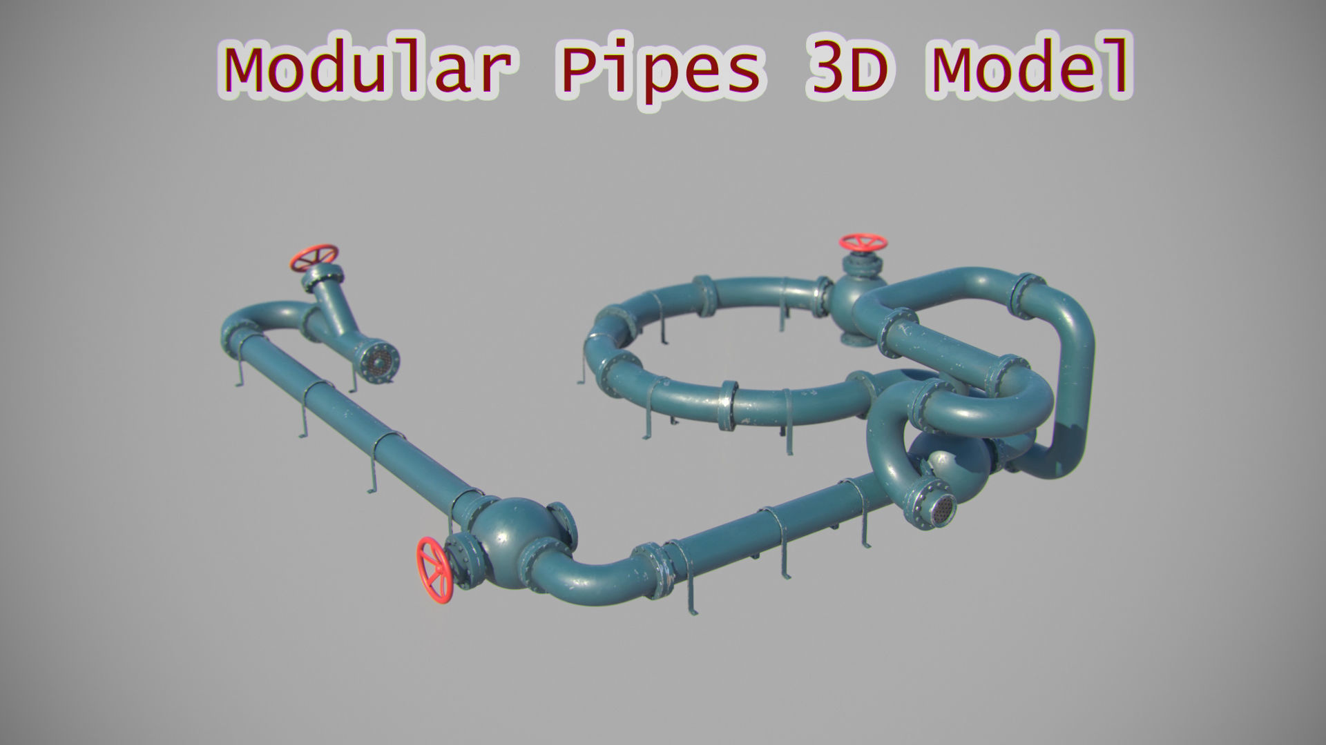 Modular Pipes 3D Model free VR / AR / low-poly 3D model | CGTrader