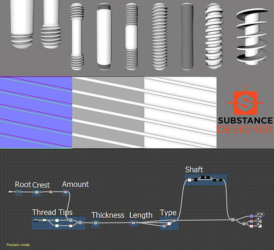 Substance - Bolt Thread Generator Texture | CGTrader