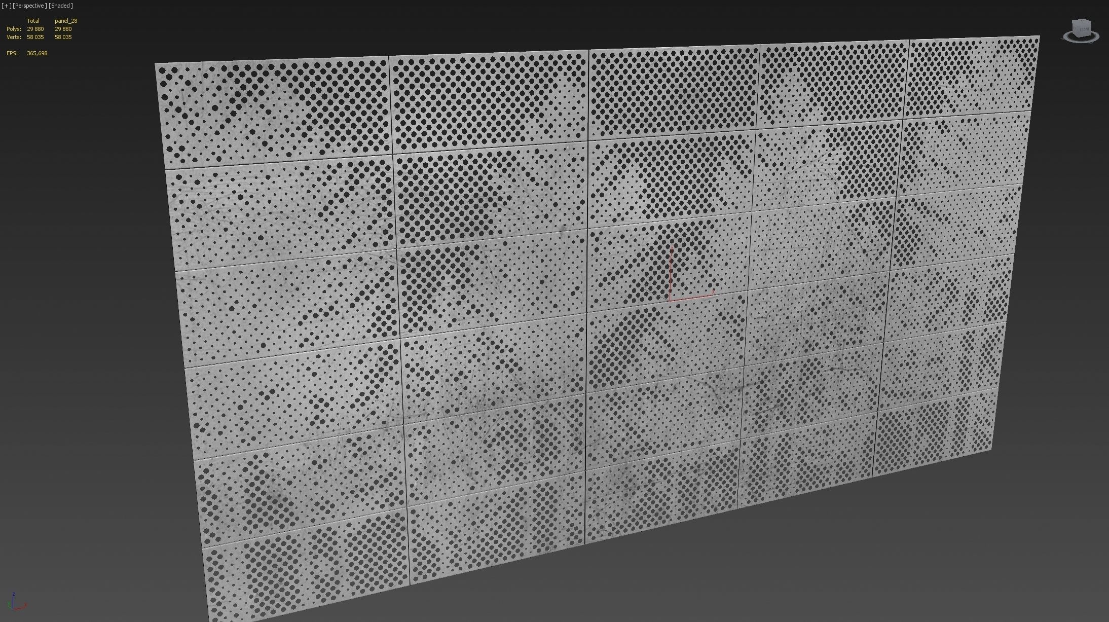 perforated metal panel 28 3D model | CGTrader