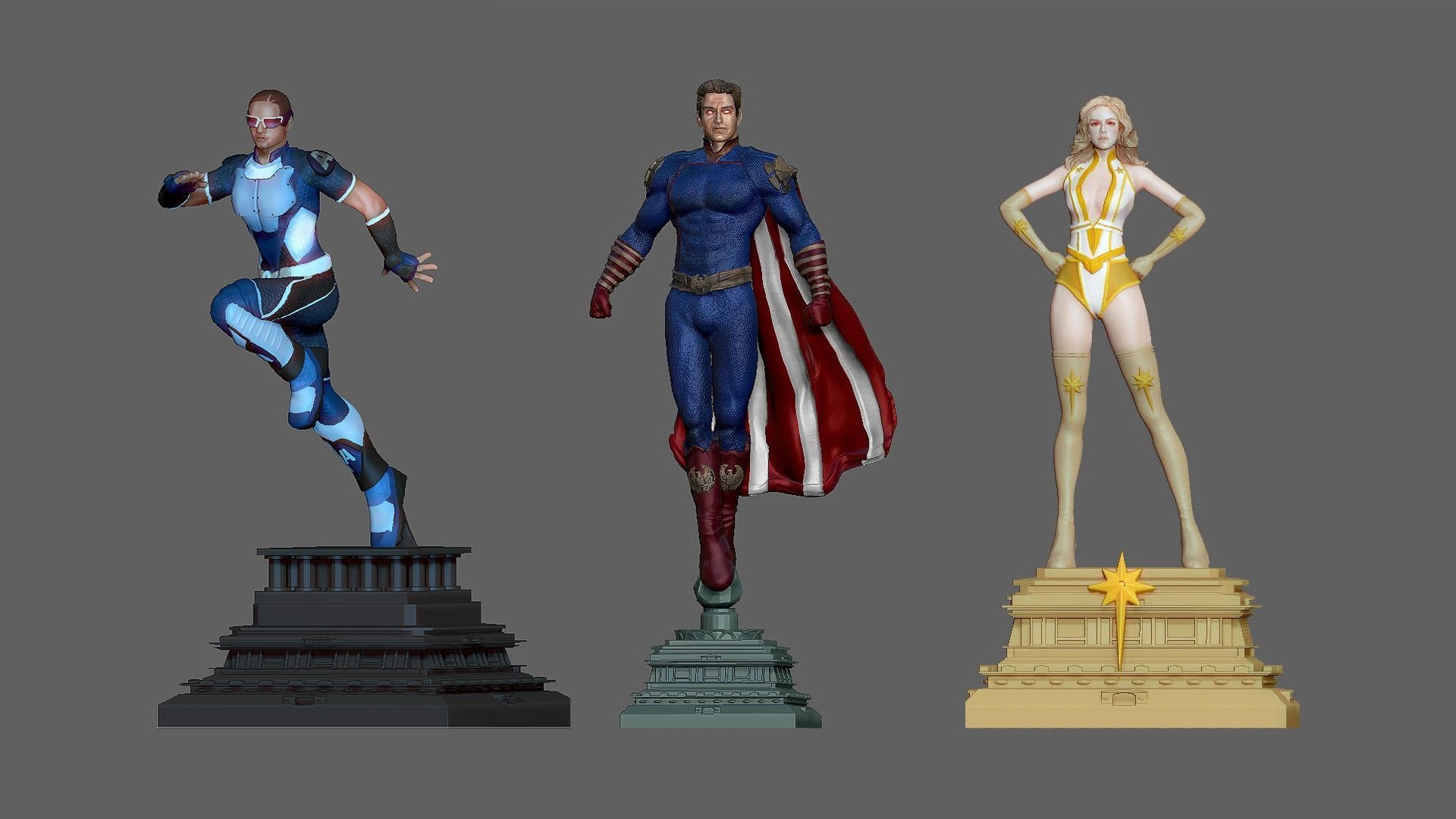 A-TRAIN STATUE THE BOYS AMAZON HERO CHARACTER ATRAIN 3D model 3D ...