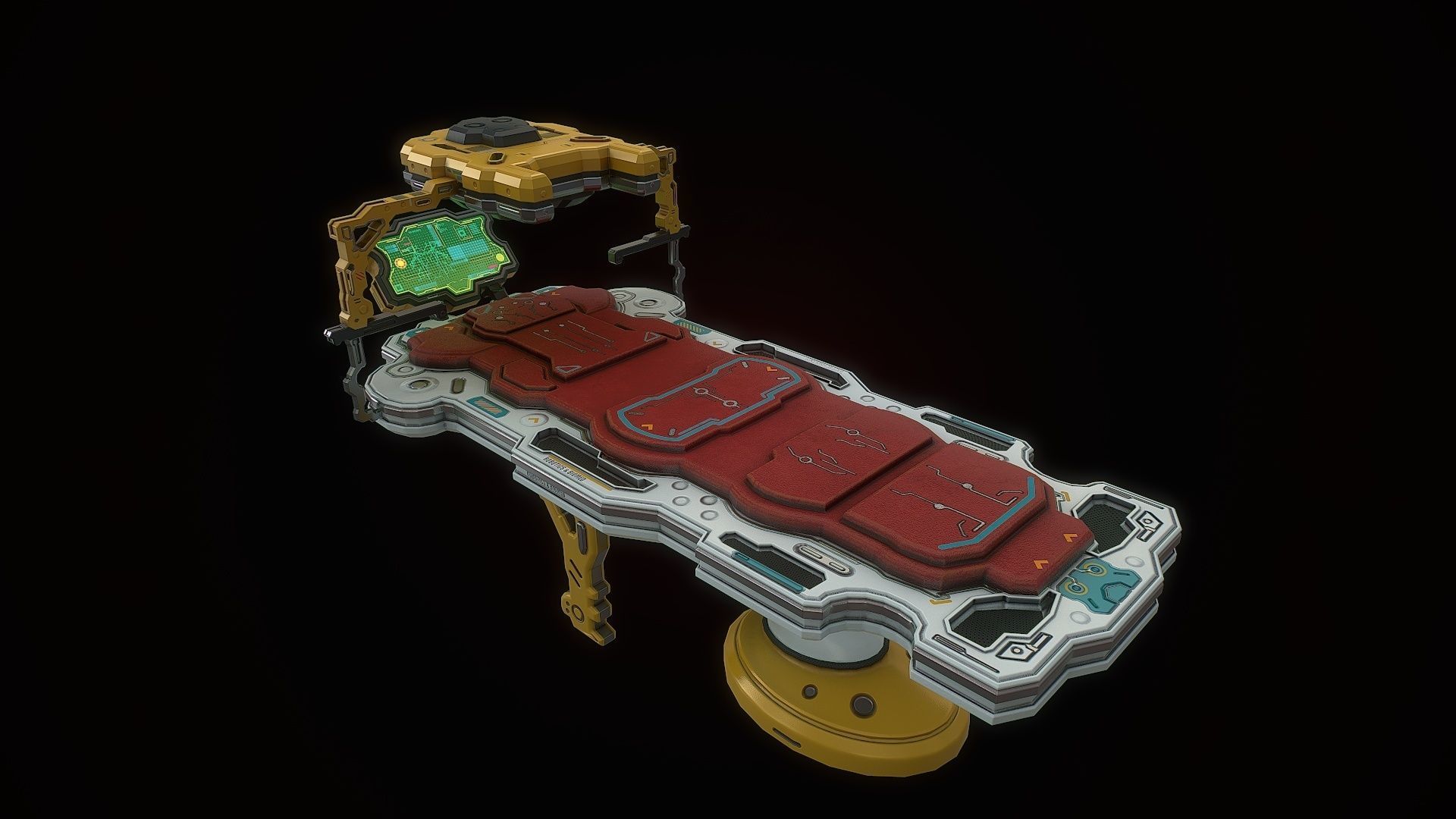 3D model Low poly sci fi medical table VR / AR / low-poly | CGTrader