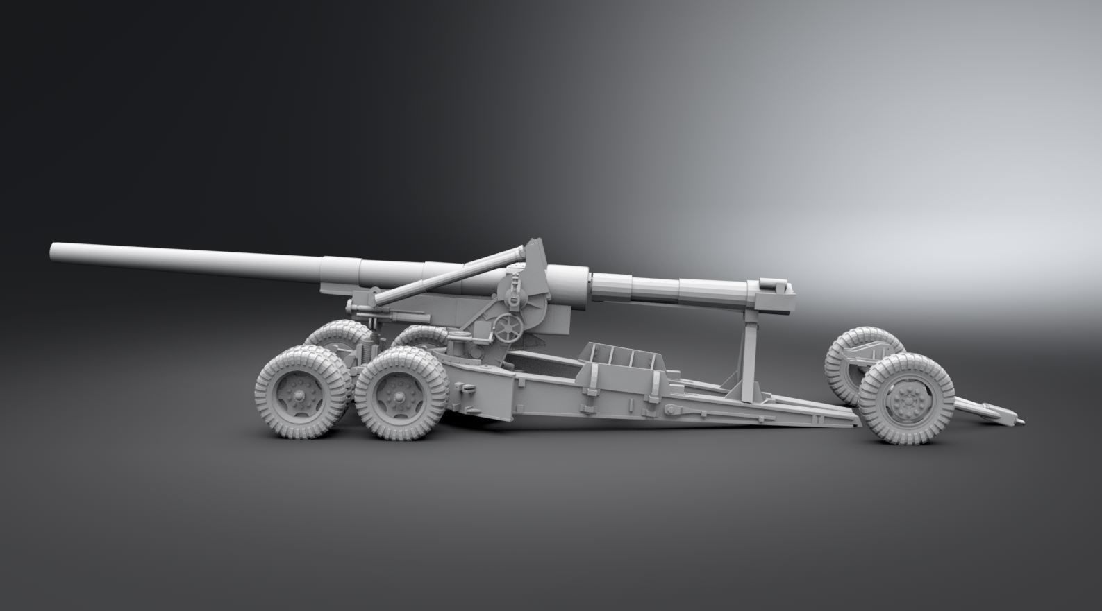 155mm Long Tom Scale Model 3D model 3D printable | CGTrader