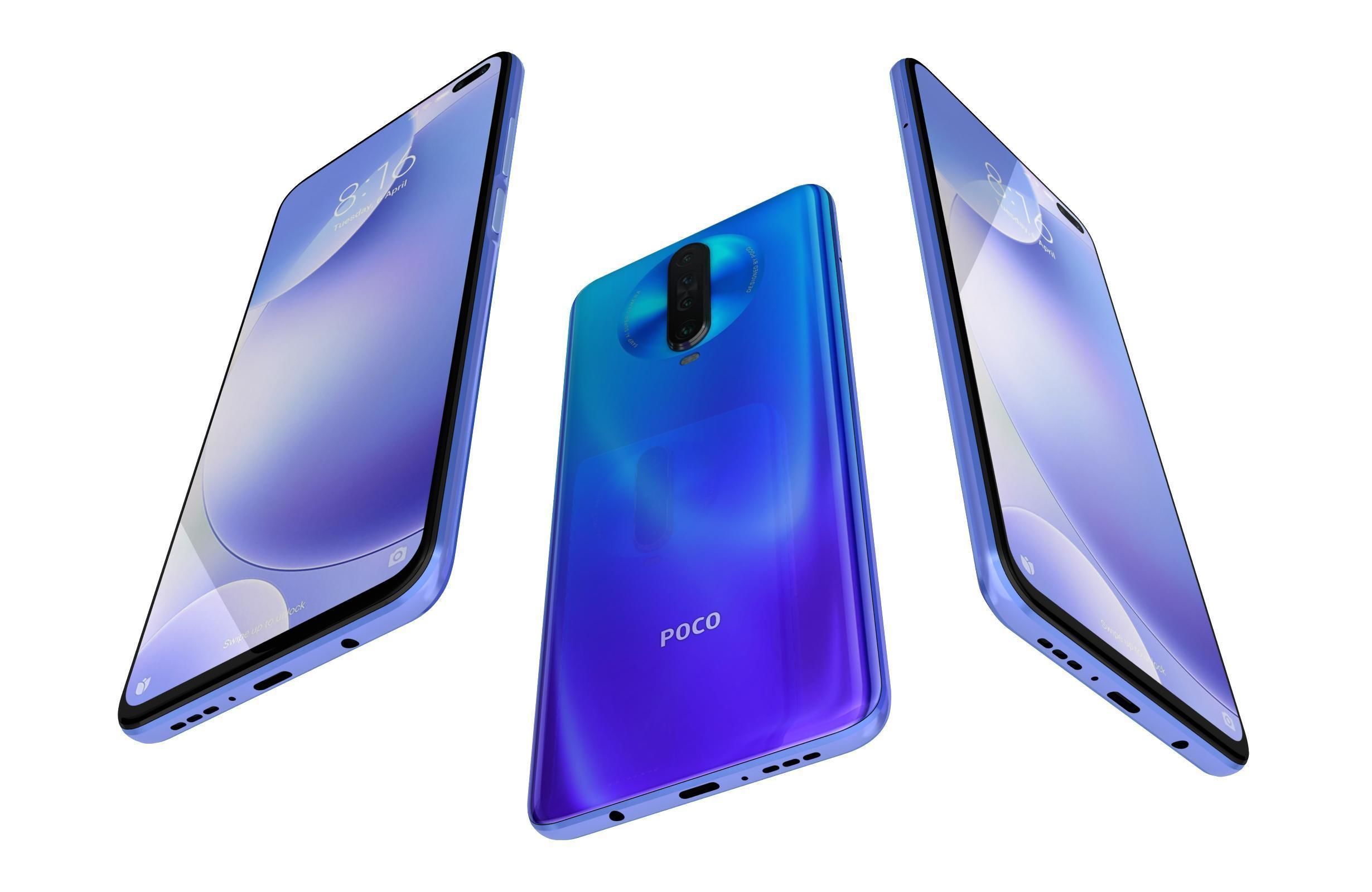 Xiaomi Poco X2 Atlantis Blue 3D model | CGTrader