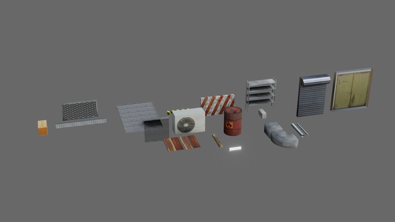 3D model Low Poly Game ready Modular RPG Game Environment VR / AR / low ...