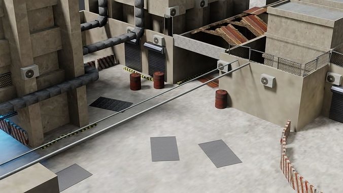 3D model Low Poly Game ready Modular RPG Game Environment VR / AR / low ...