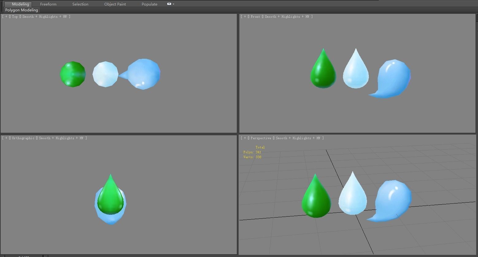 3D model Cartoon water drop - water dripping VR / AR / low-poly | CGTrader