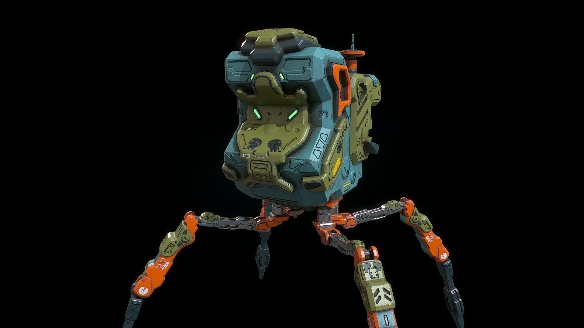 3D model Sci fi bug bot VR / AR / low-poly | CGTrader