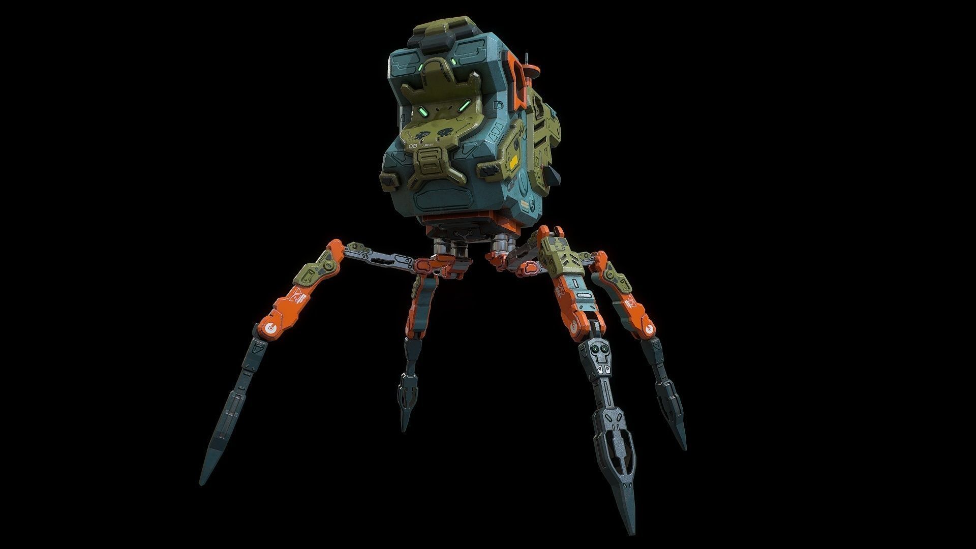 3D model Sci fi bug bot VR / AR / low-poly | CGTrader