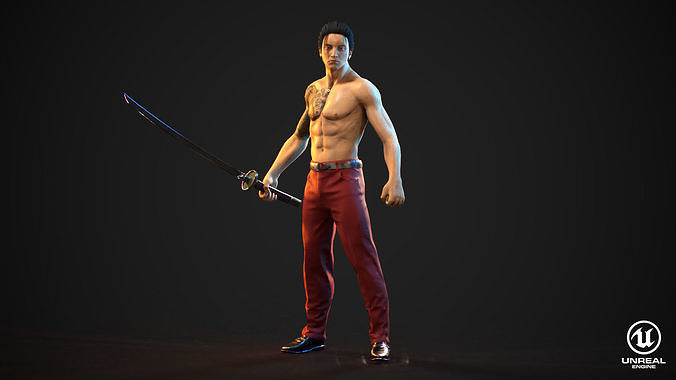 3D model Asian Gangster Yakuza VR / AR / low-poly | CGTrader