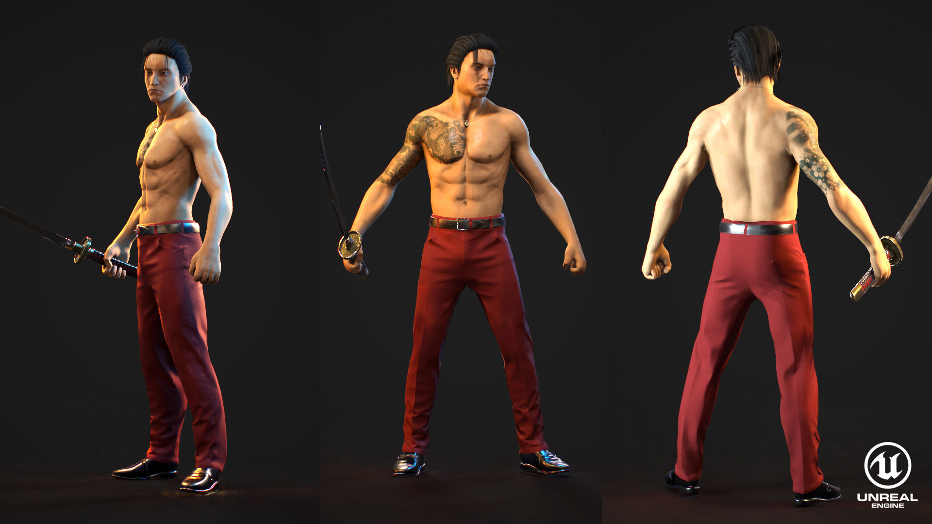 3D model Asian Gangster Yakuza VR / AR / low-poly | CGTrader