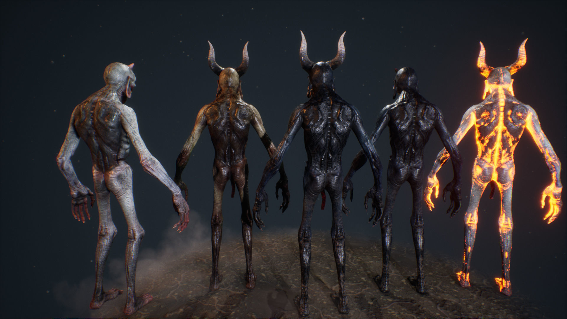 3D model Demon 10 scary satanic creature VR / AR / low-poly rigged ...