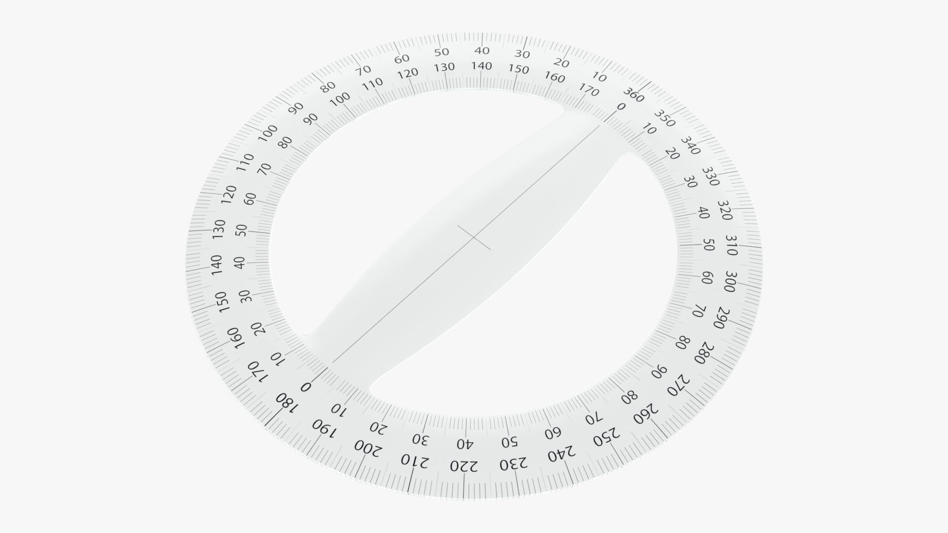 Protractor circular 3D model | CGTrader