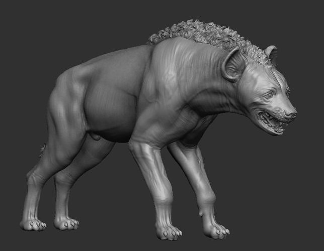hyena 3D model 3D printable | CGTrader