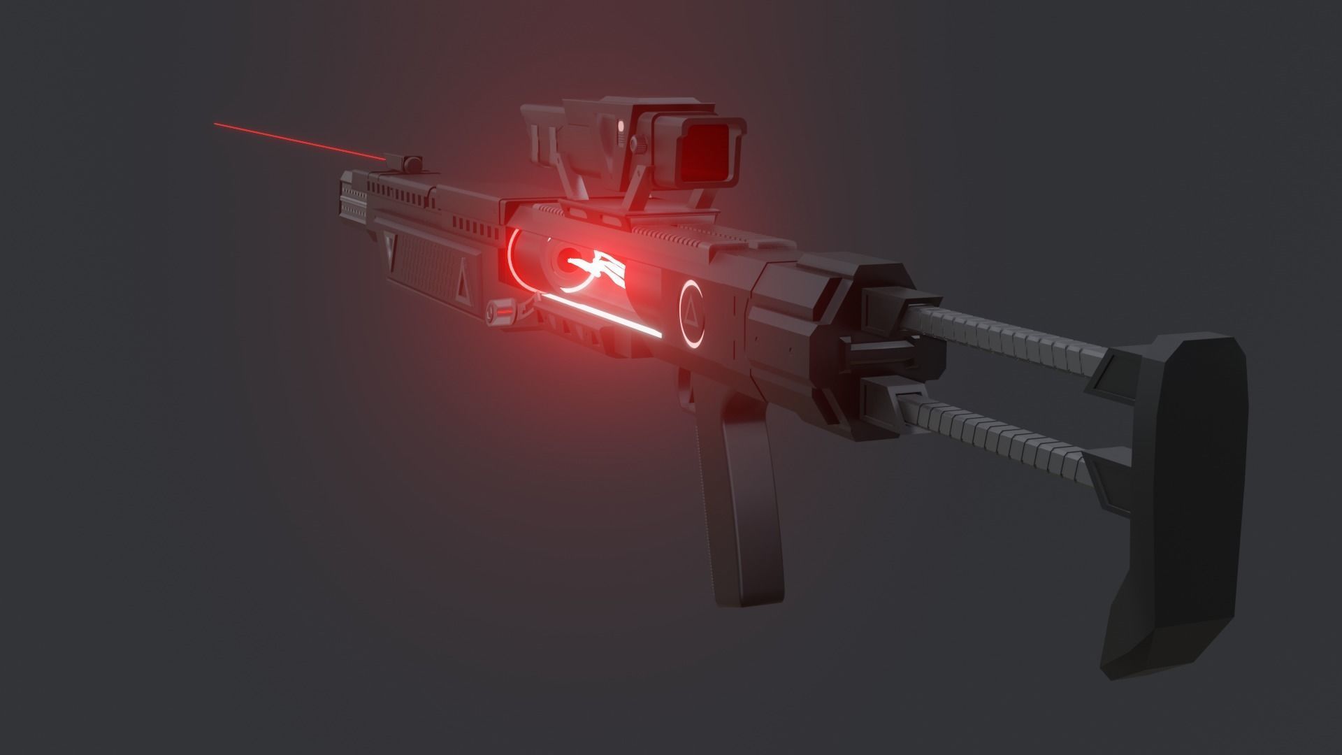 Sci Fi energy weapon 3D model animated | CGTrader