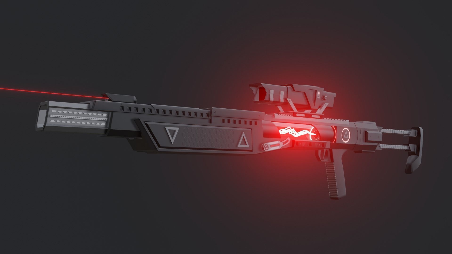 Sci Fi energy weapon 3D model animated | CGTrader
