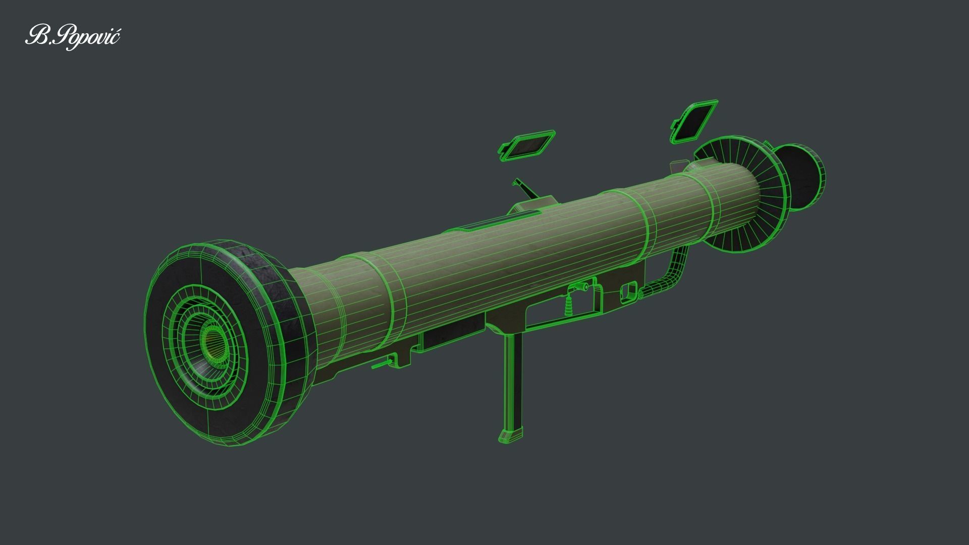M90 Strsljen Rocket Launcher 3D model | CGTrader