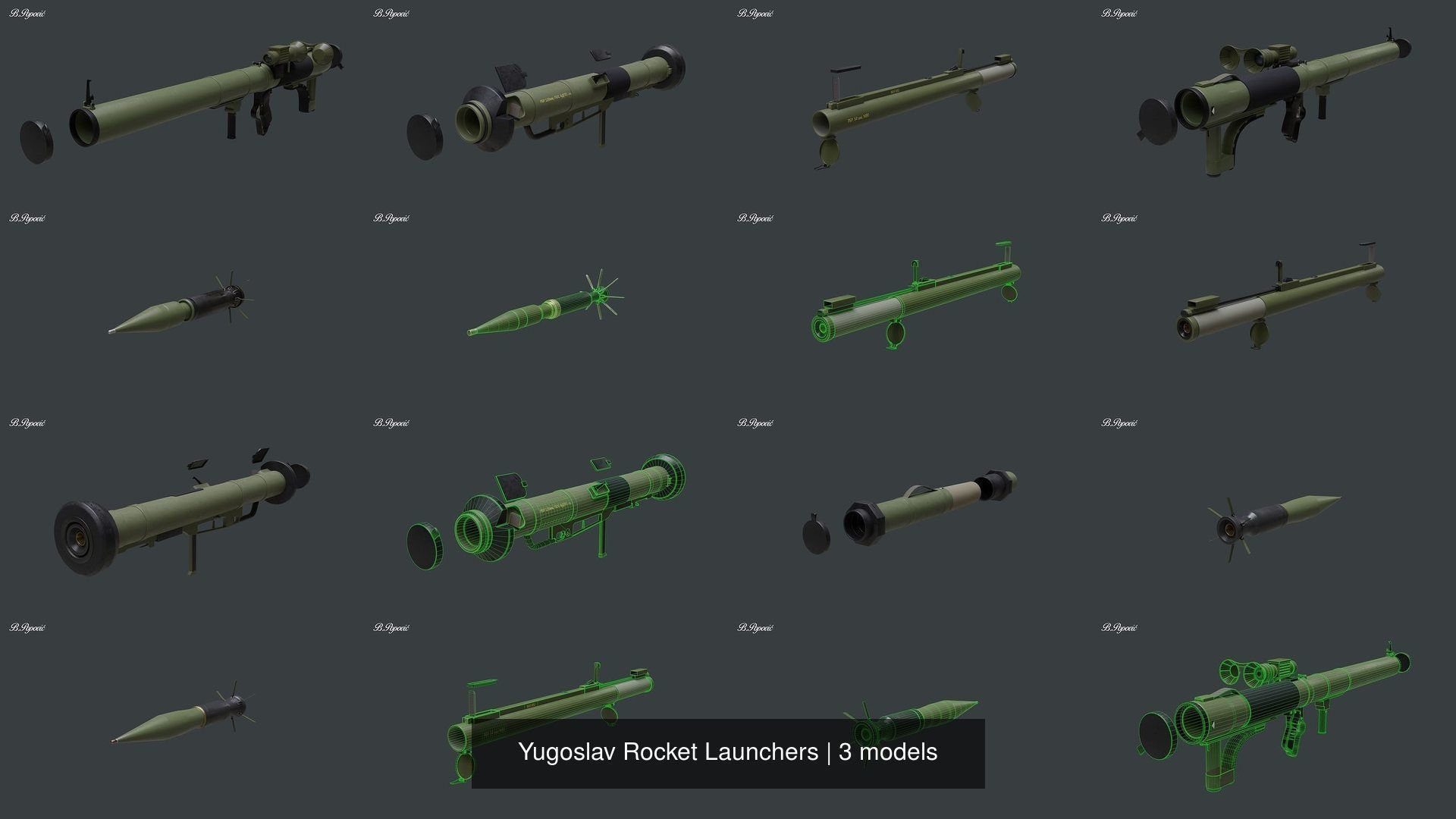 Yugoslav Rocket Launchers 3D Model Collection | CGTrader