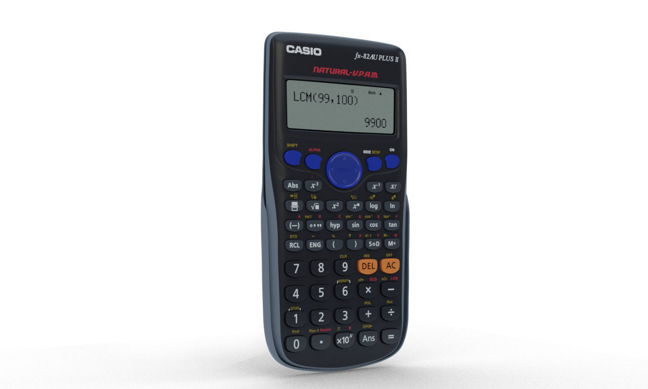 Casio FX82AU PLUS II Scientific Calculator 3D model | CGTrader