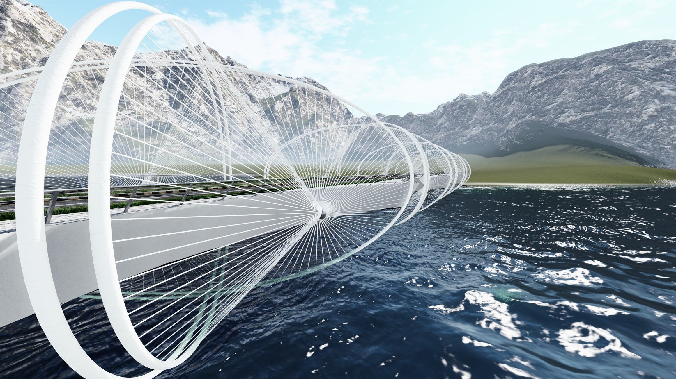 Parametric Futuristic Bridge 3D model | CGTrader