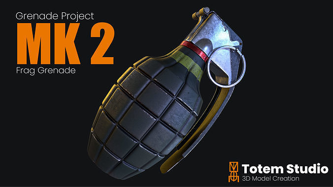 3D model MK 2 Frag Grenade VR / AR / low-poly | CGTrader