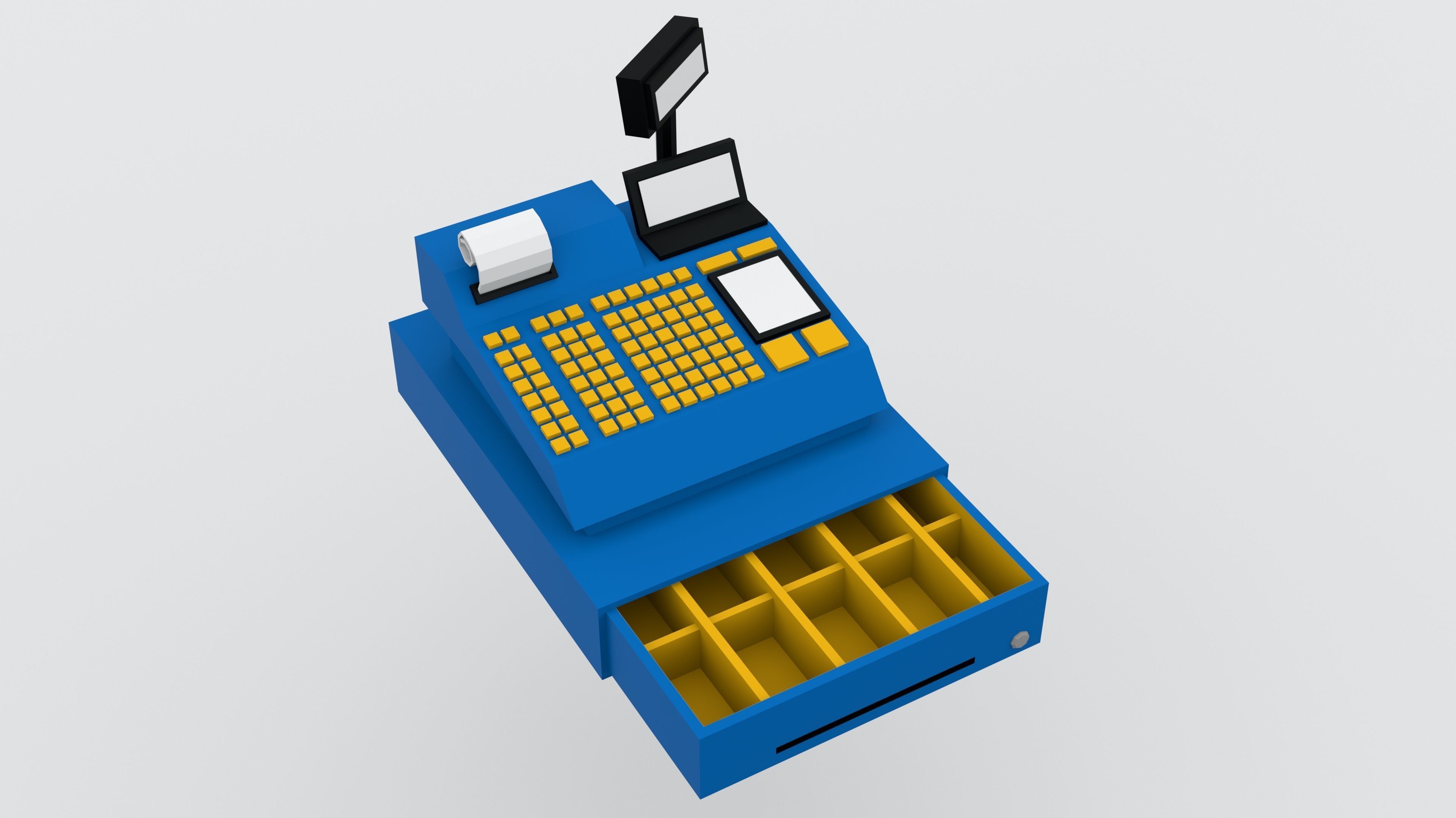 3D model Cash register VR / AR / low-poly | CGTrader