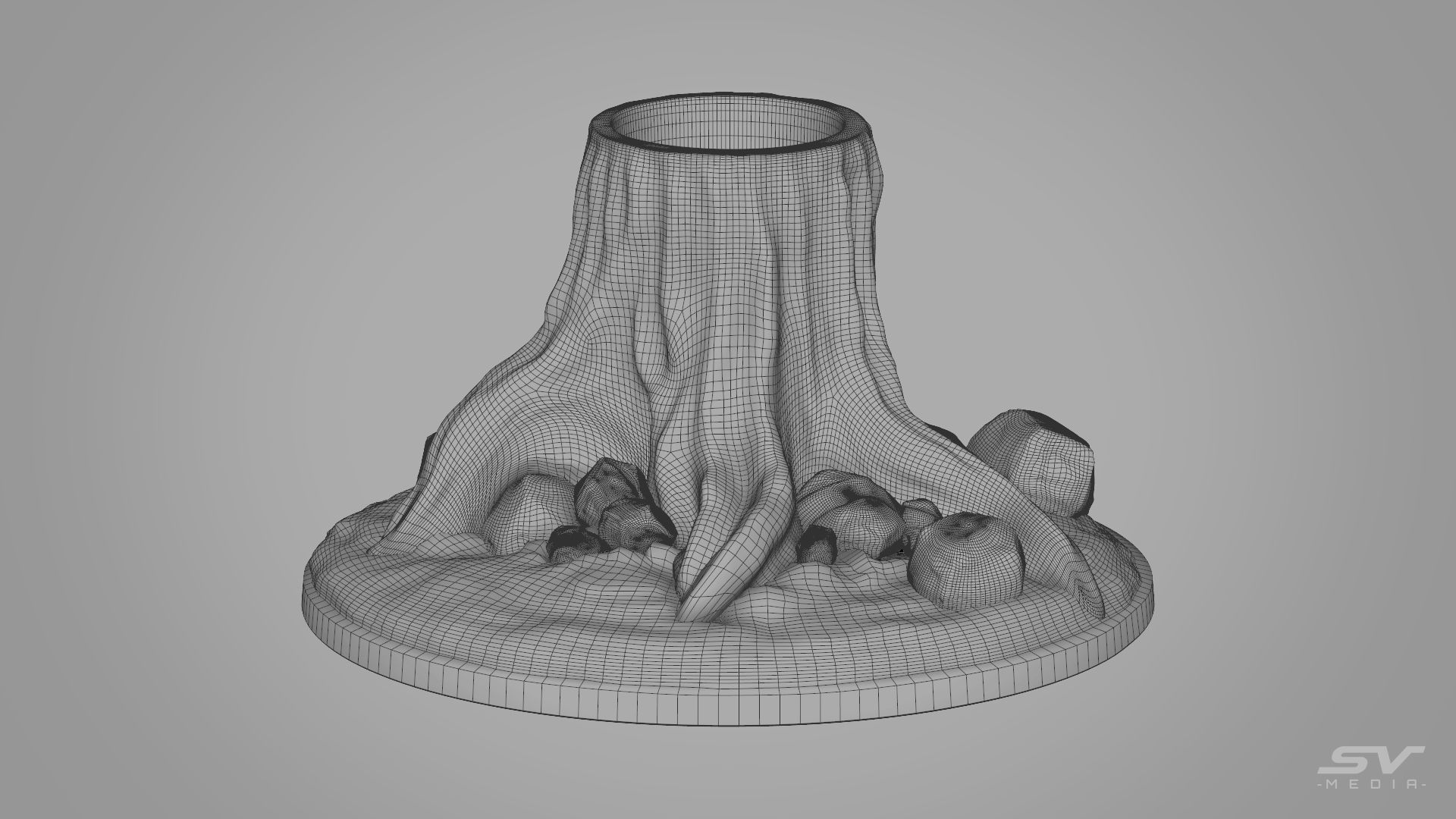 Tree Trunk Pen Stand 3D model 3D printable | CGTrader