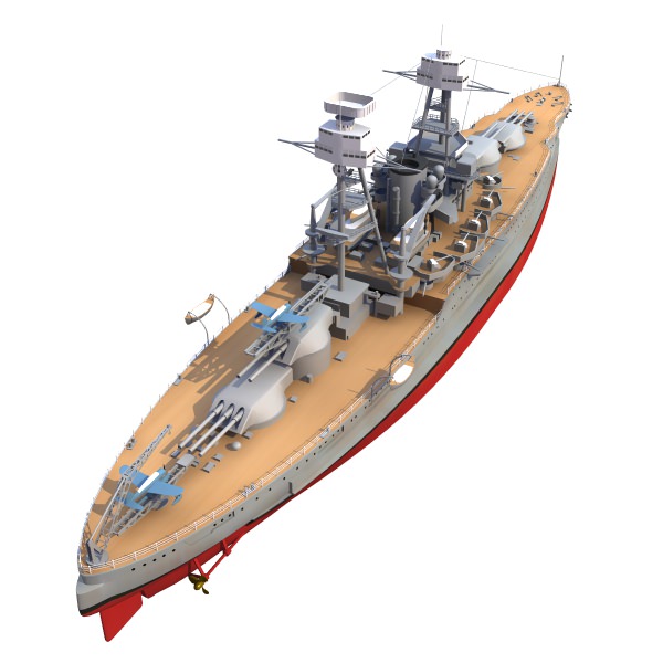 BB 36 USS Nevada 1941 3D model | CGTrader