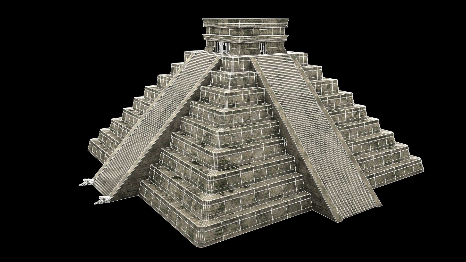 3D model Chichen Itza PBR Low Poly VR / AR / low-poly | CGTrader