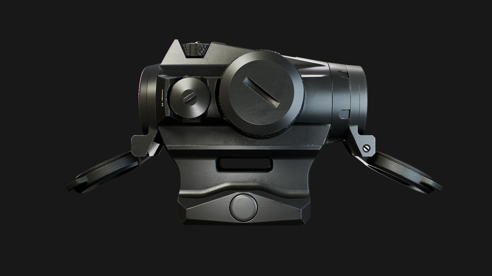 3D model Sig Sauer Romeo4T Tactical Solar Powered Red Dot Sight VR / AR ...