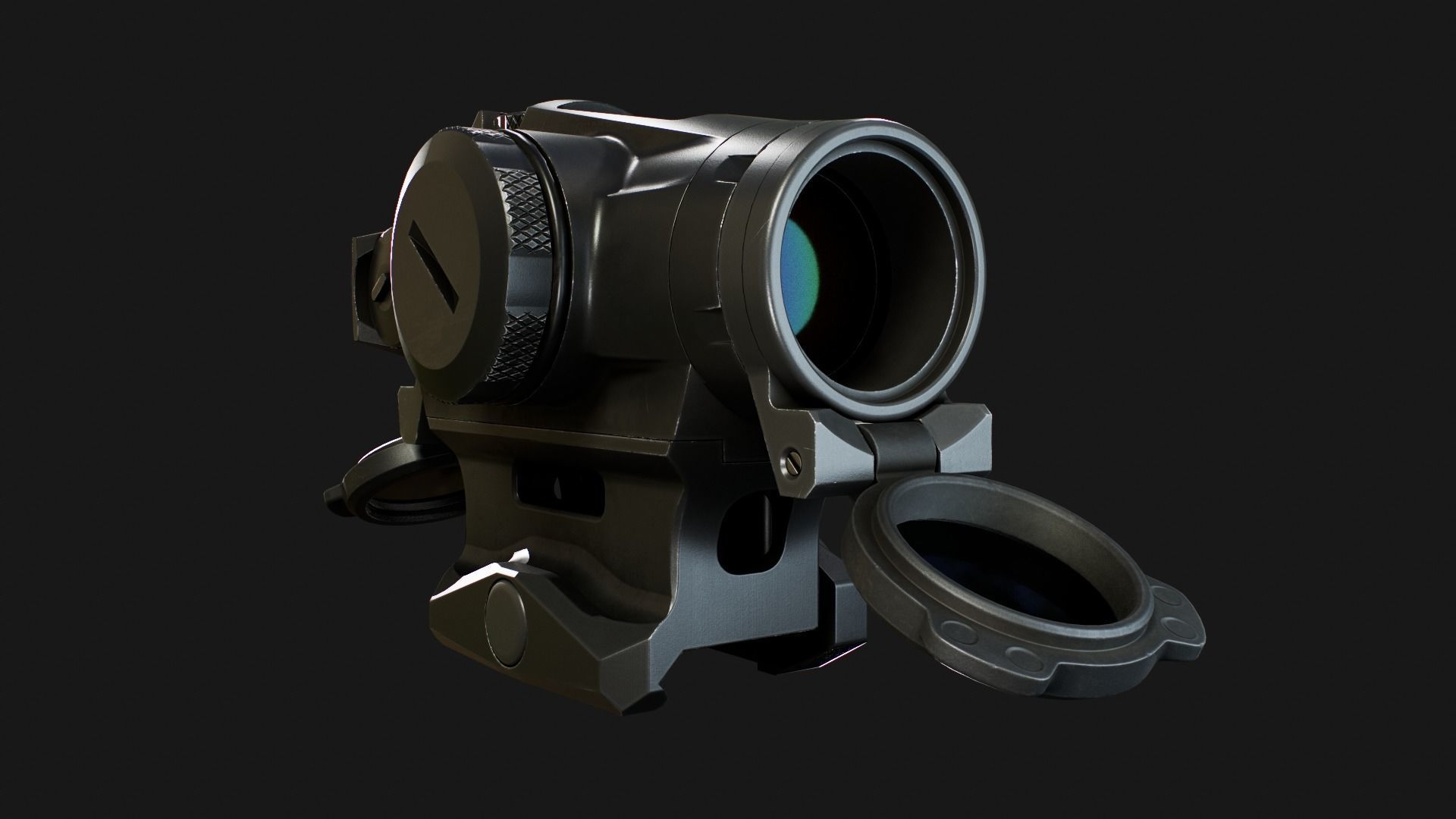 3D model Sig Sauer Romeo4T Tactical Solar Powered Red Dot Sight VR / AR ...