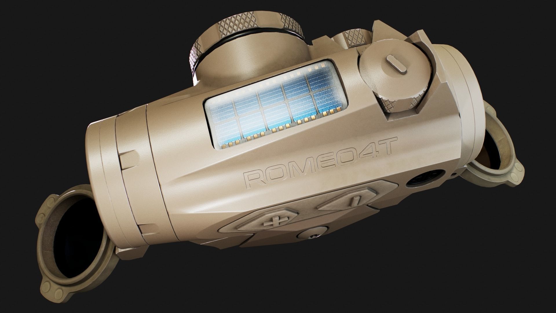 3D model Sig Sauer Romeo4T Tactical Solar Powered Red Dot Sight VR / AR ...