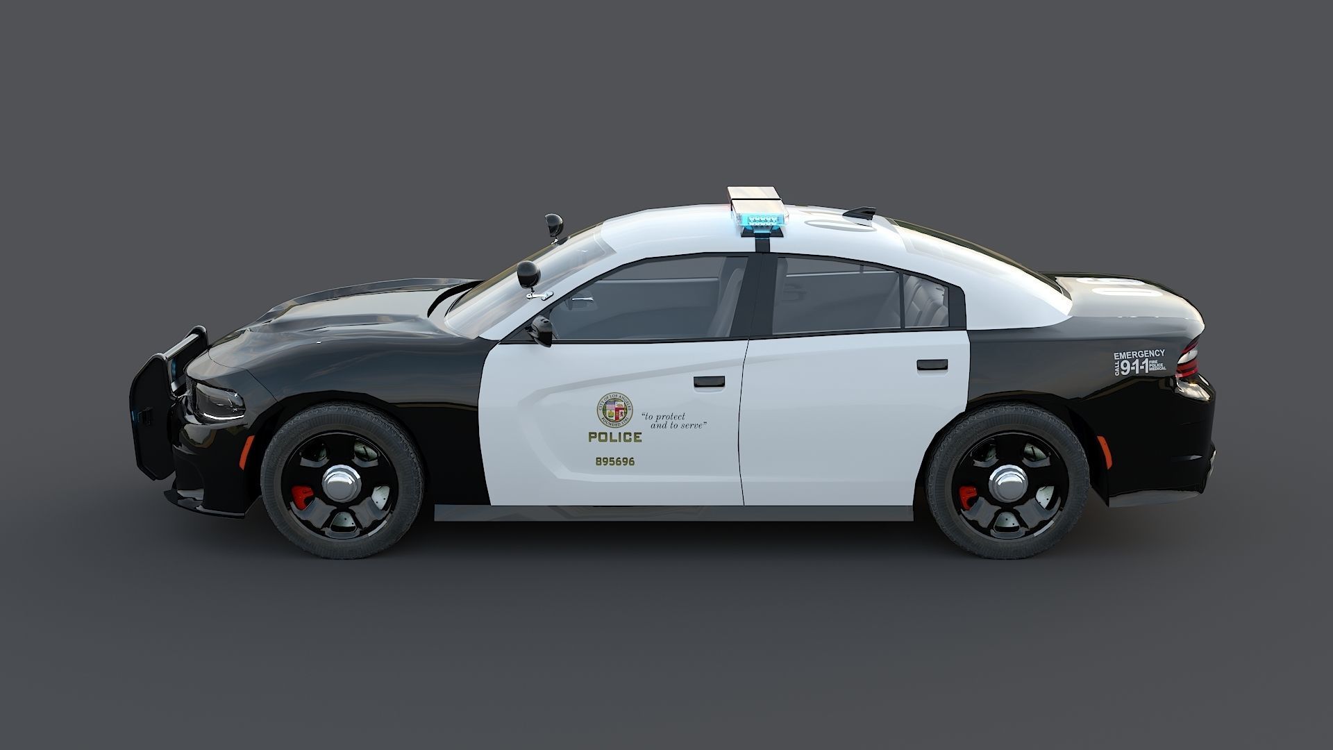 3D model Dodge Charger SRT Hellcat LAPD VR / AR / low-poly | CGTrader