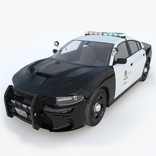3D model Dodge Charger SRT Hellcat LAPD VR / AR / low-poly | CGTrader