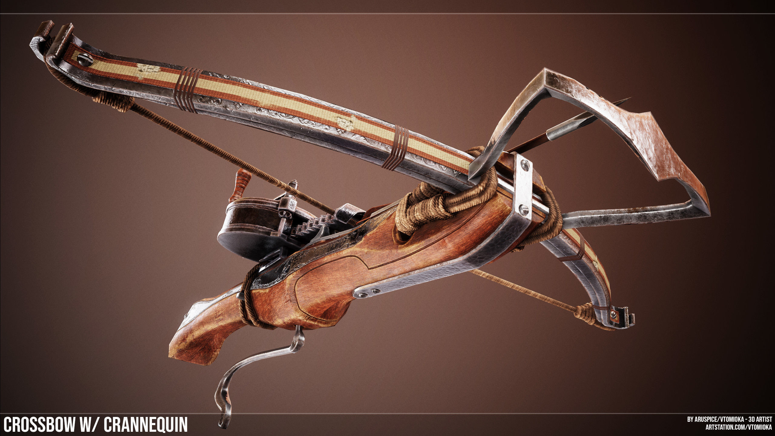 3D model Crossbow with Cranequin VR / AR / low-poly | CGTrader