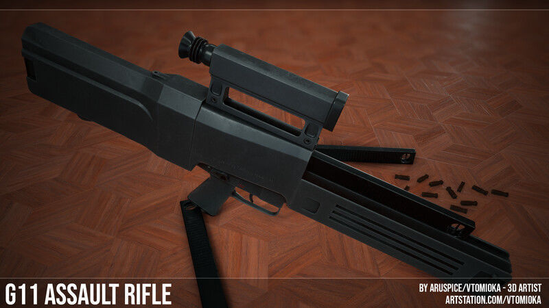 3D model G11 Assault Rifle VR / AR / low-poly | CGTrader