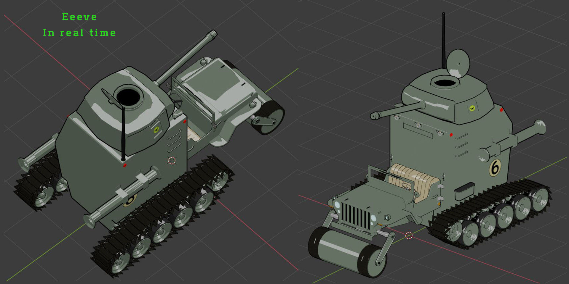 3D model Race Car 06 Army Surplus Special from Wacky Races VR / AR ...
