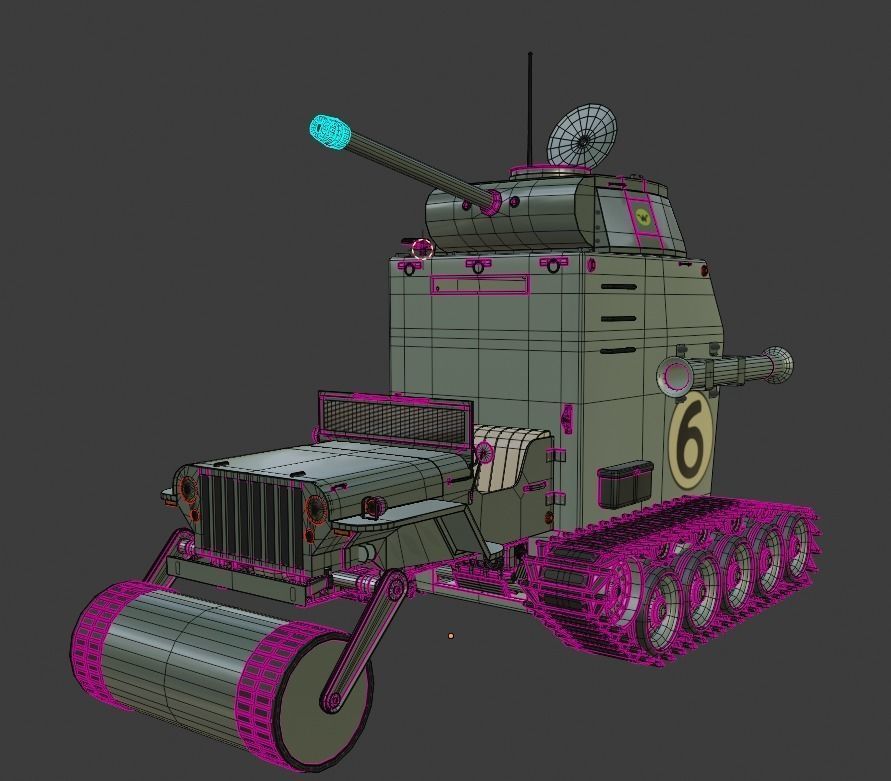 3D model Race Car 06 Army Surplus Special from Wacky Races VR / AR ...