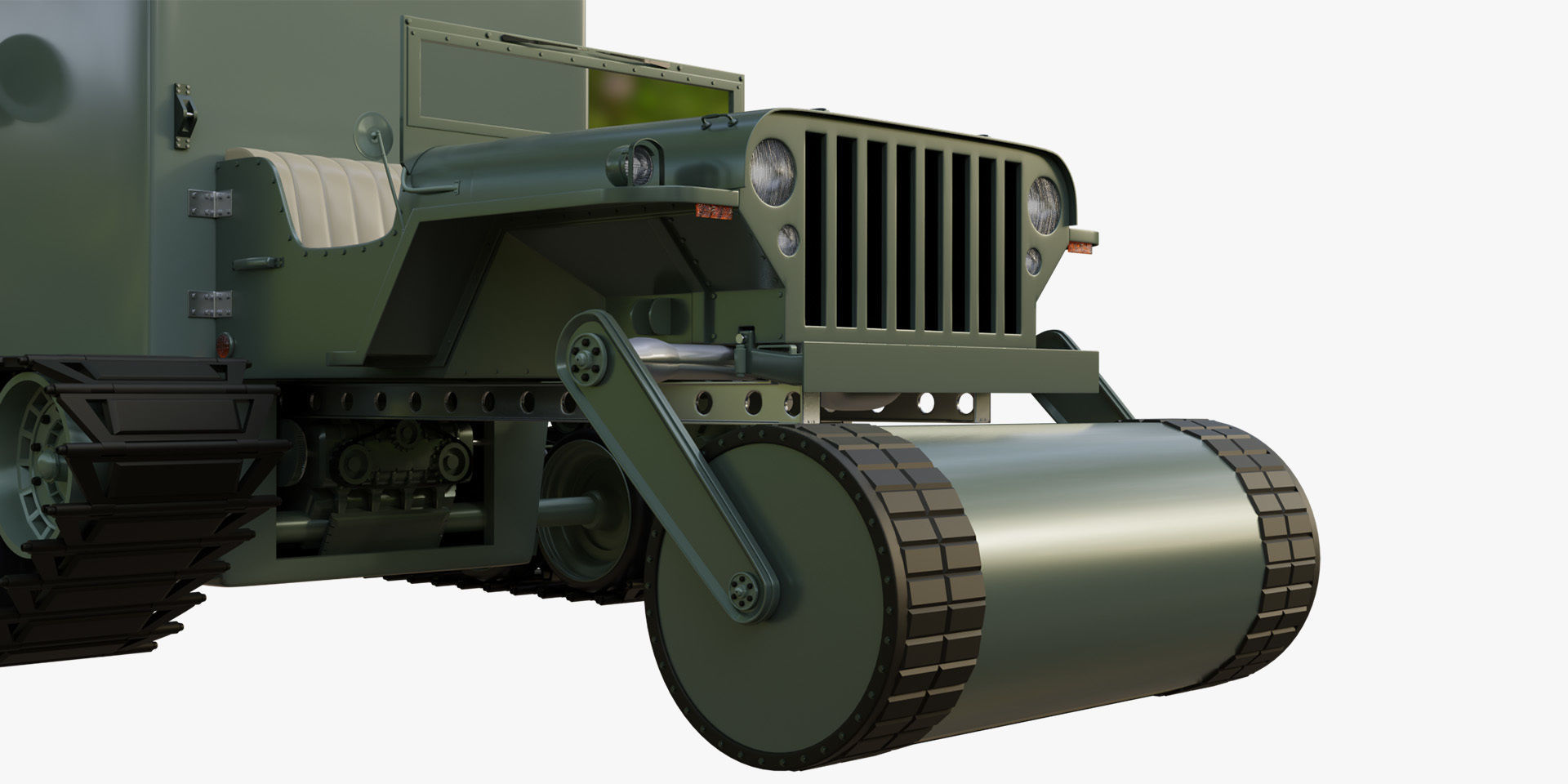 3D model Race Car 06 Army Surplus Special from Wacky Races VR / AR ...
