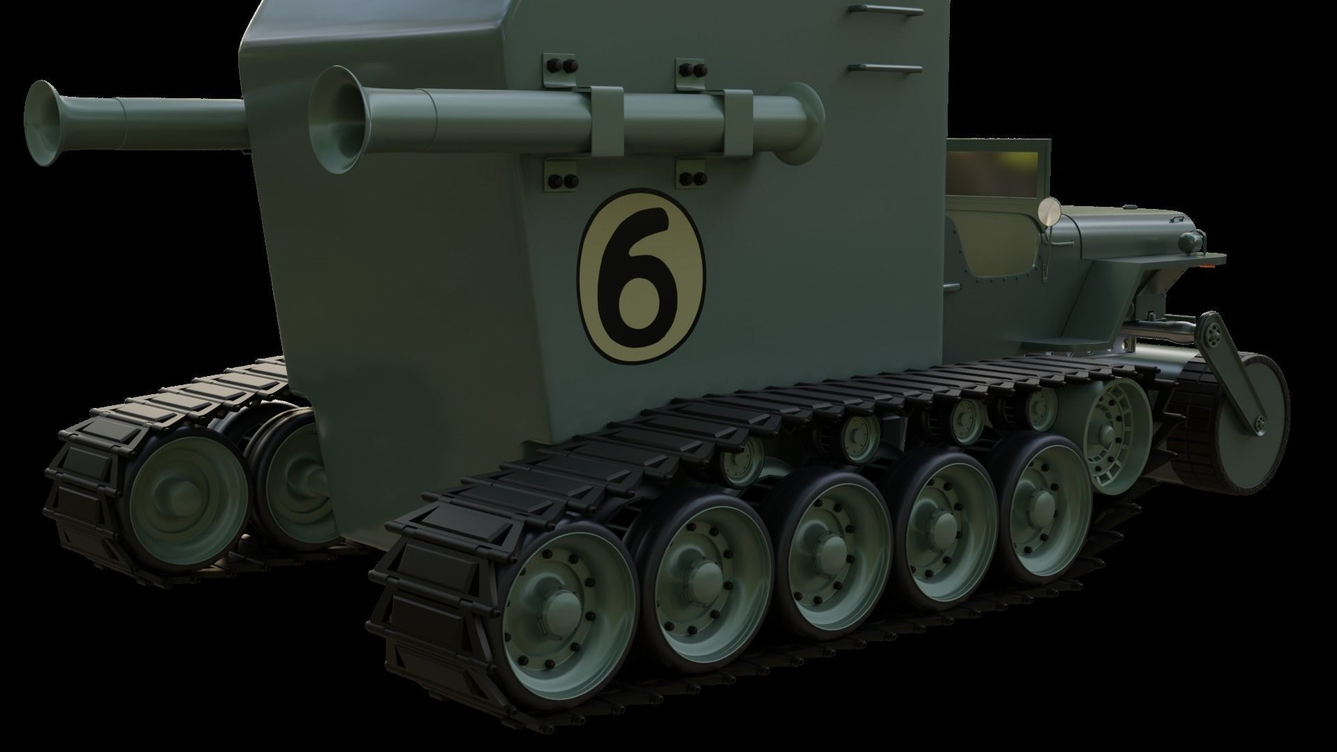 3D model Race Car 06 Army Surplus Special from Wacky Races VR / AR ...