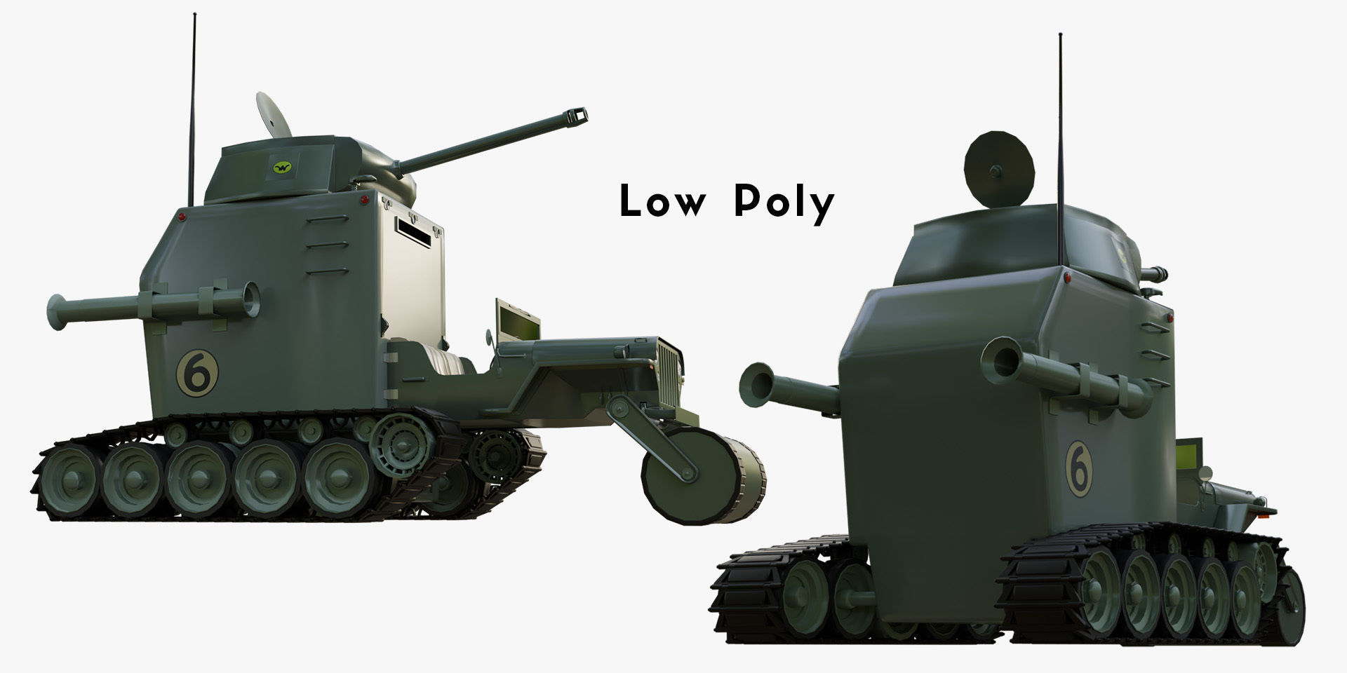 3D model Race Car 06 Army Surplus Special from Wacky Races VR / AR ...