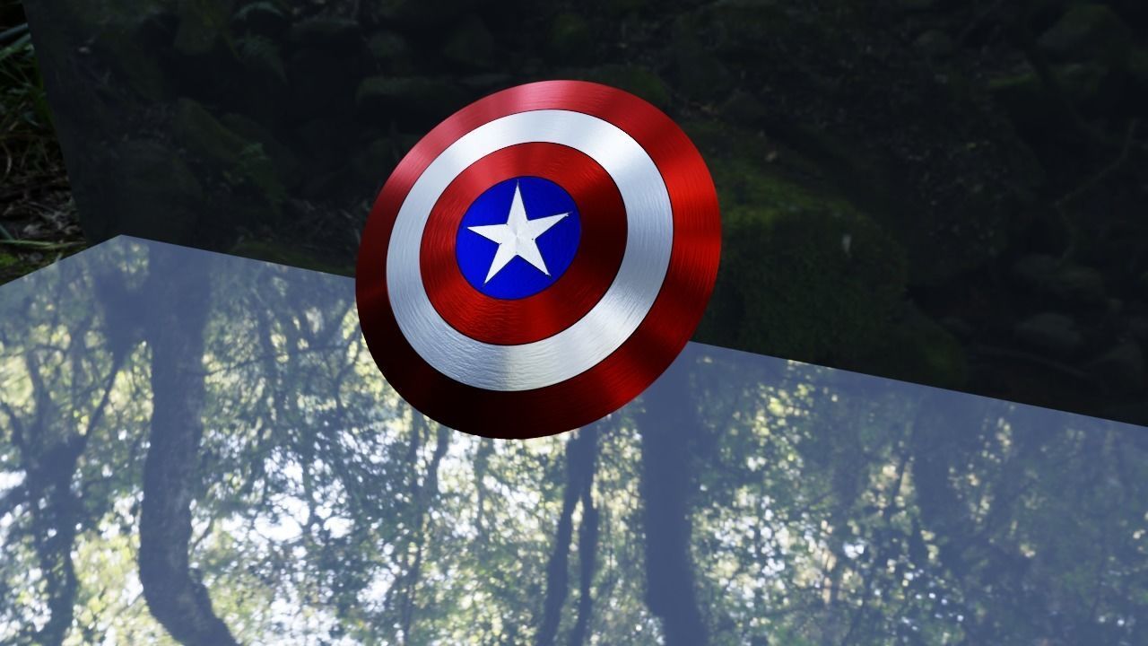 3D model Captain America Vibranium Shield-3D model VR / AR / low-poly ...