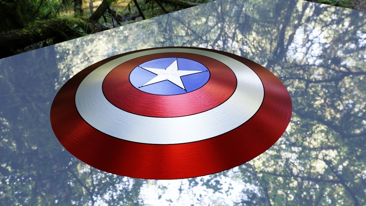 3D model Captain America Vibranium Shield-3D model VR / AR / low-poly ...