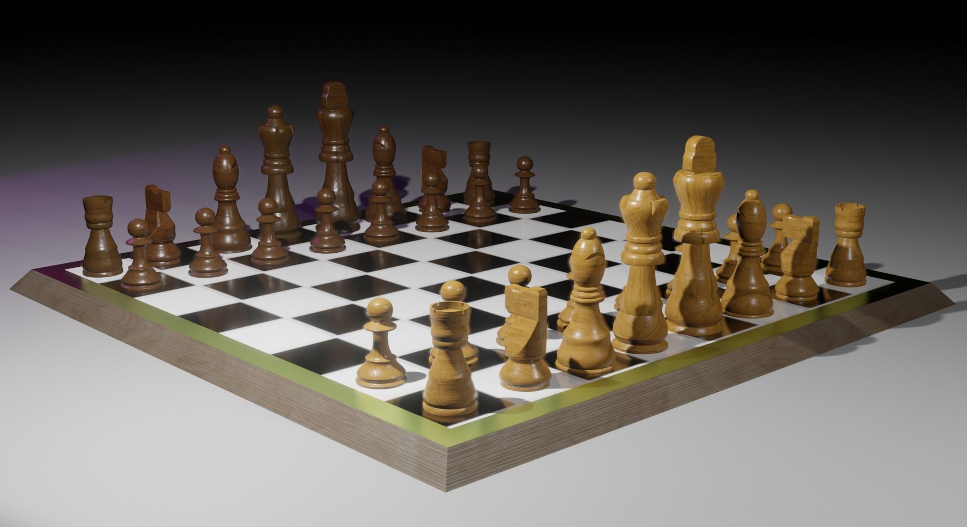 Low-poly Complete Chess Set 3D model | CGTrader