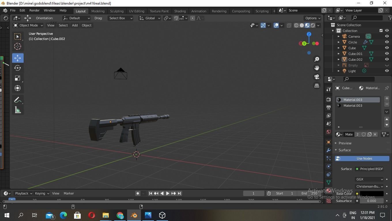 real m416 gun 3D model | CGTrader