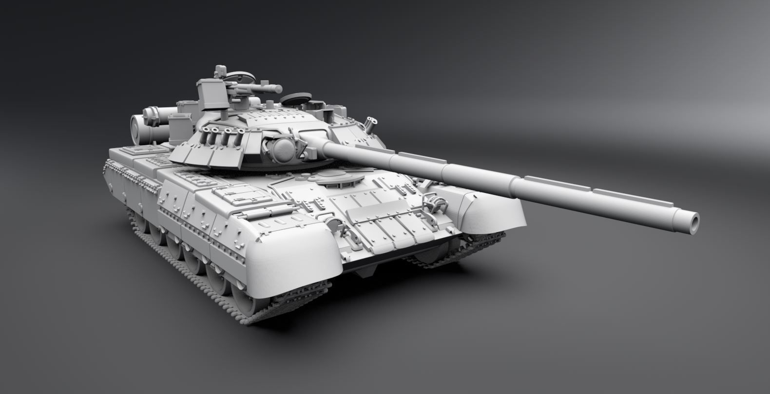 T80U Tank scale model 3D model 3D printable | CGTrader