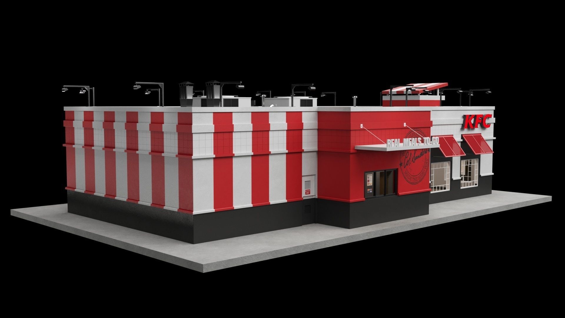 KFC Building 3D model | CGTrader