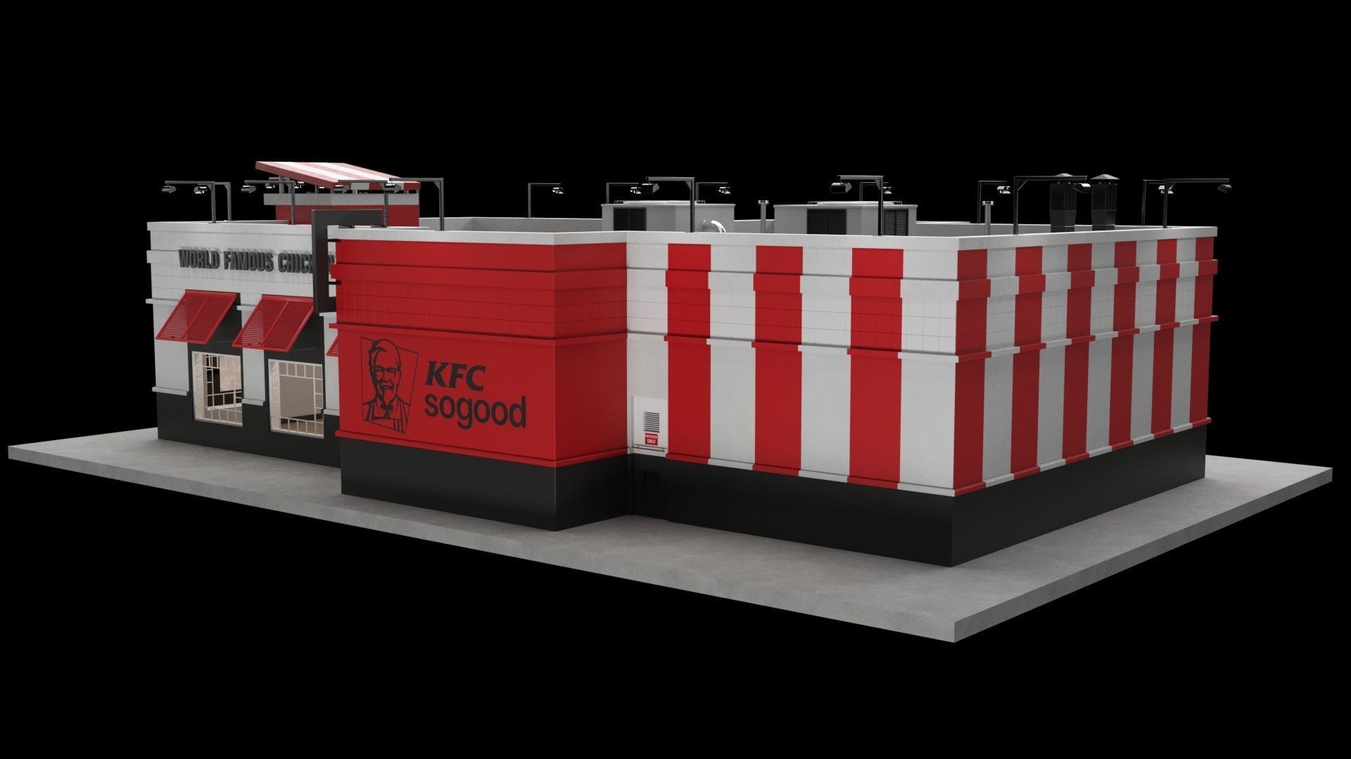 KFC Building 3D model | CGTrader
